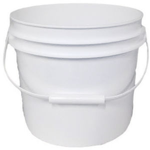 5.2qt 60mil White High-Density Poly Round Pail w/ Plastic Handle | Fastenal