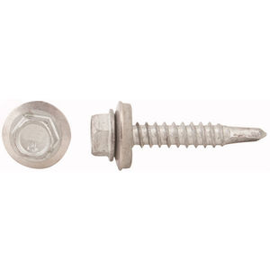 #12-14 x 1-1/4" Hex - Unslotted HWH Epoxy #3 410 Stainless Steel Bonded Sealing Washer - Self ...