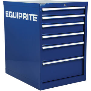 22-3/16"Wx28-9/16"Dx31-1/2"H Blue EquipRite® Steel Cabinet w/ 6 Normal ...