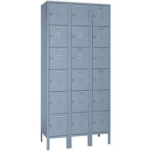 12" x 12" x 12" Wedgewood Blue 6 Tier 3 Wide with 18 Openings Locker ...