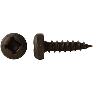 #6-18 x 1/2" Phillips - Square Drive Pan Head Black Oxide Finish Type ...