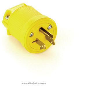 15A 125V Yellow 5-15P Water Resistant Plug | Fastenal
