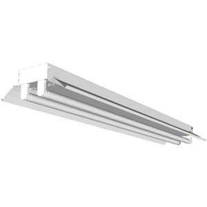 8' 4-Lamp T8 Fluorescent Industrial Hood Strip Fixture w/ Up-Light ...