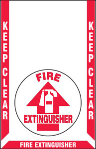 24" x 36" White / Red Fire Extinguisher Floor Marking Kit | Fastenal