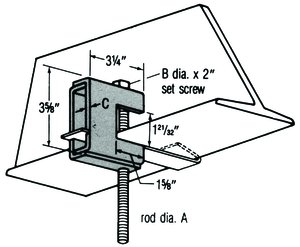 1/2"-13 x 1/4" Large Threaded Rod Beam Clamps | Fastenal